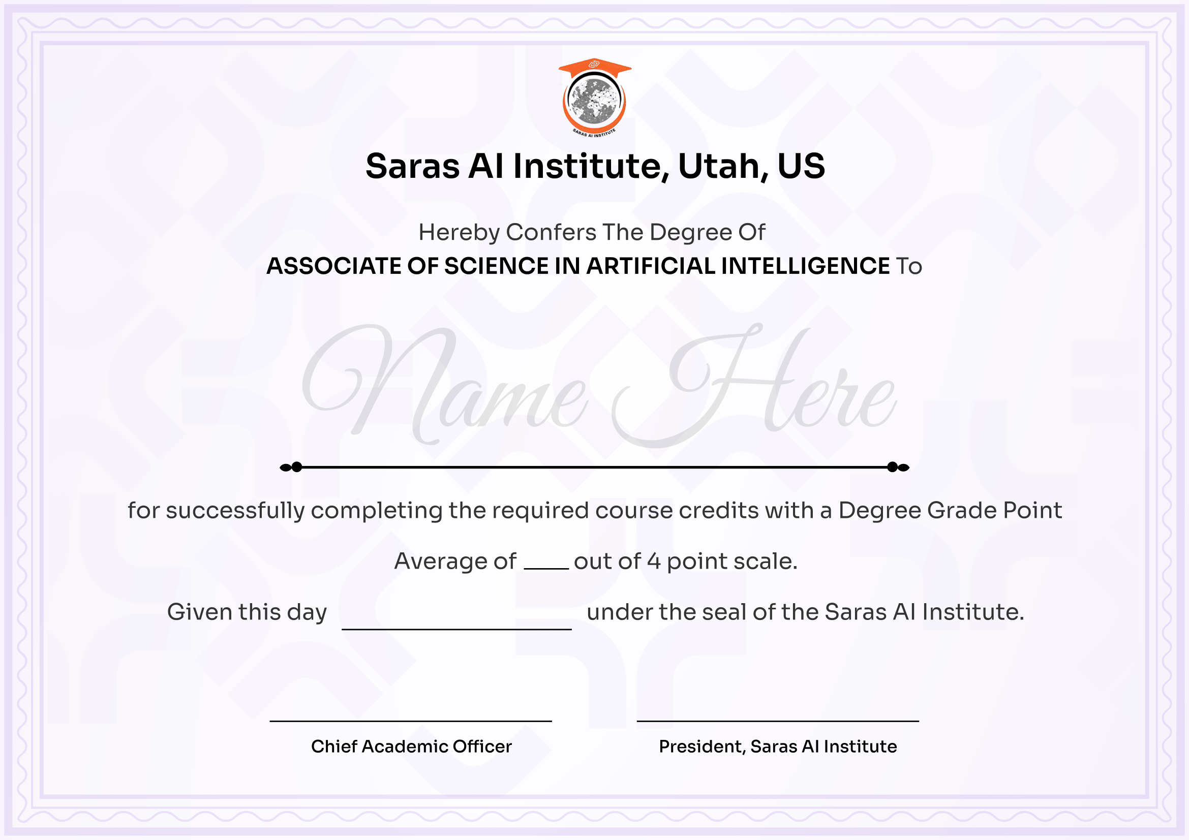 AI Degree Programs | Associate & Bachelor - Saras AI Institute